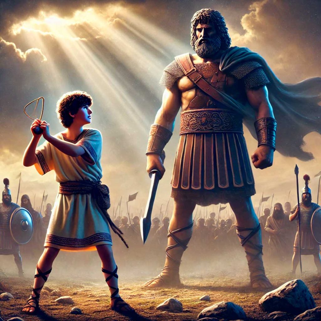 Resumo da História de Davi e Golias - Fácil Leitura!