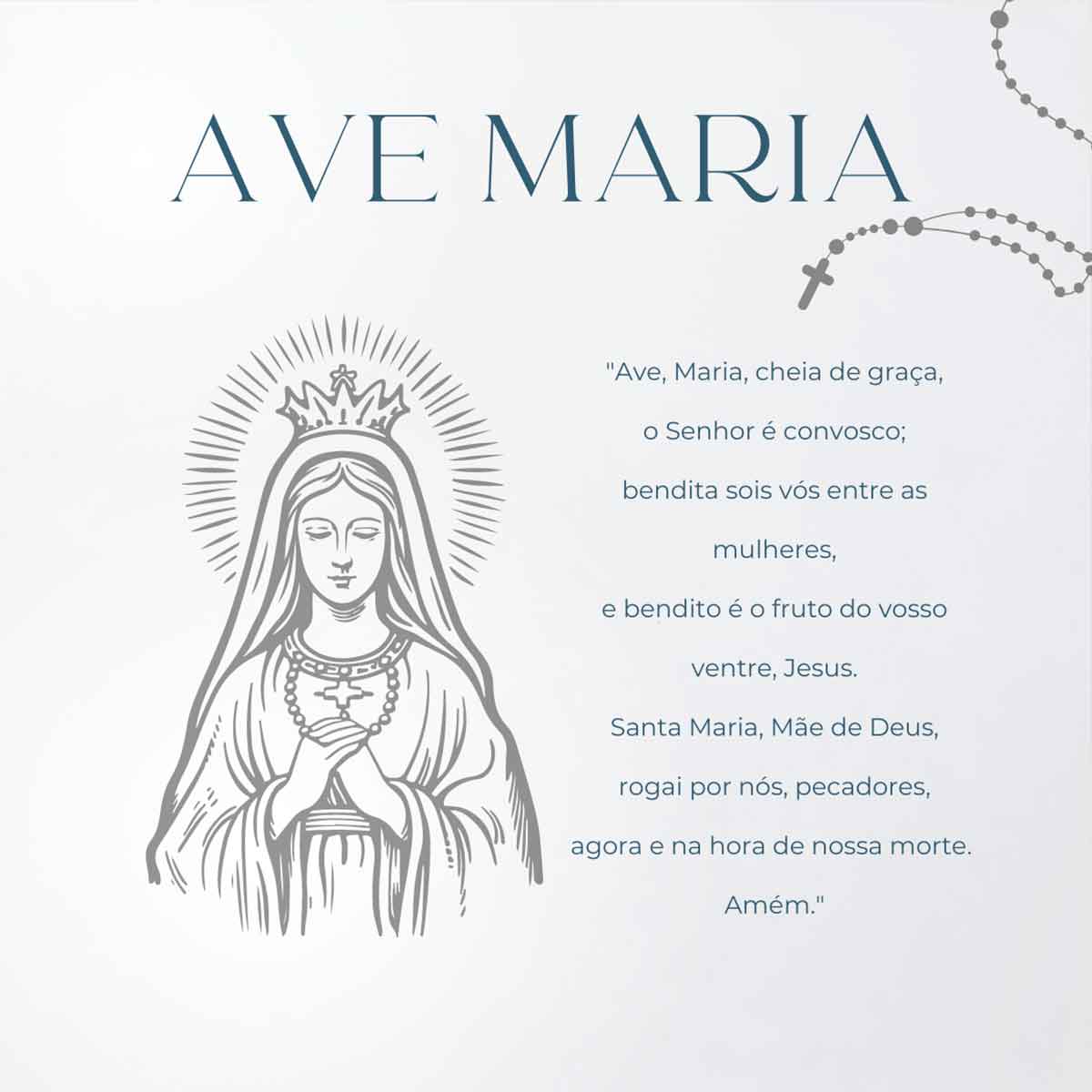 Oração Ave Maria: Versão em Latim e Para Imprimir