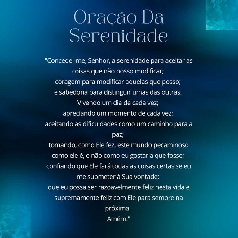 O Poder Da Oração da Serenidade Completa